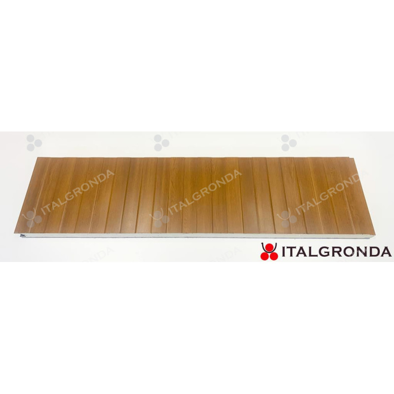 PANNELLO PARETE COIBENTATO IN POLIURETANO SP.40mm BIANCO/GRIGIO - FINTO ...