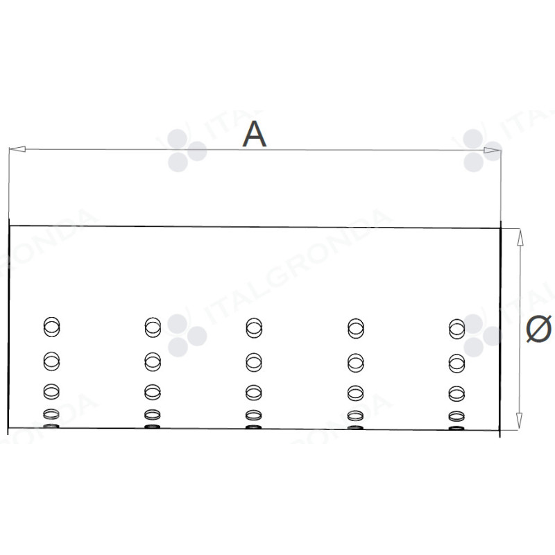 TUBO CARTELLATO FORATO A RICHIESTA CUPROAIR RS RAME DA CM 100