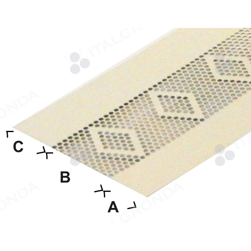 LAMIERA PREVERNICIATA BIANCO/GRIGIO TRAFORATA