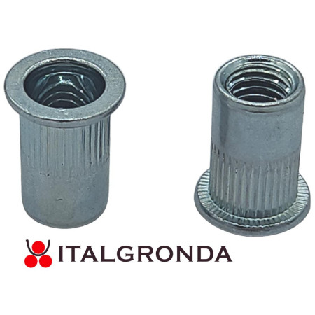 INSERTO FILETTATO Ø8-10-12mm ACCIAIO ANODIZZ. FTT/C