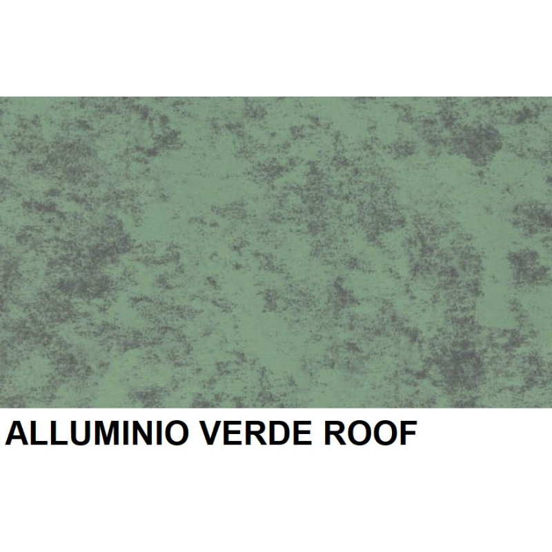 TUBO IN ALLUMINIO PREVERNICIATO COLOR VERDE ROOF effetto ossido rame