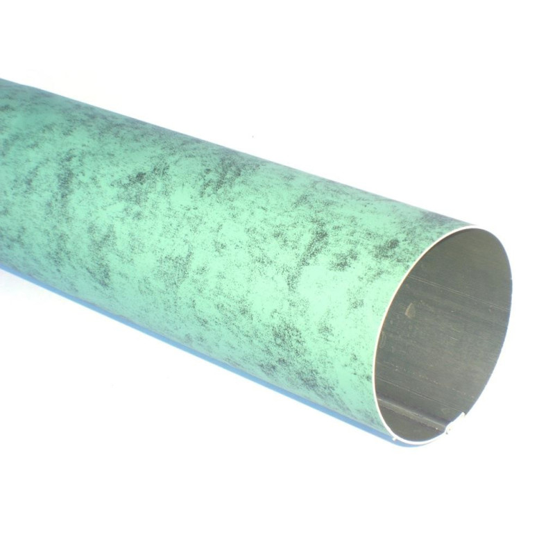TUBO IN ALLUMINIO PREVERNICIATO COLOR VERDE ROOF effetto ossido rame