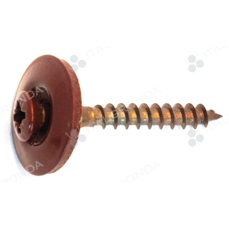 VITE INOX A2 COL. R/S Ø4,5X35 C/ROND Ø20 E GUARNIZ.